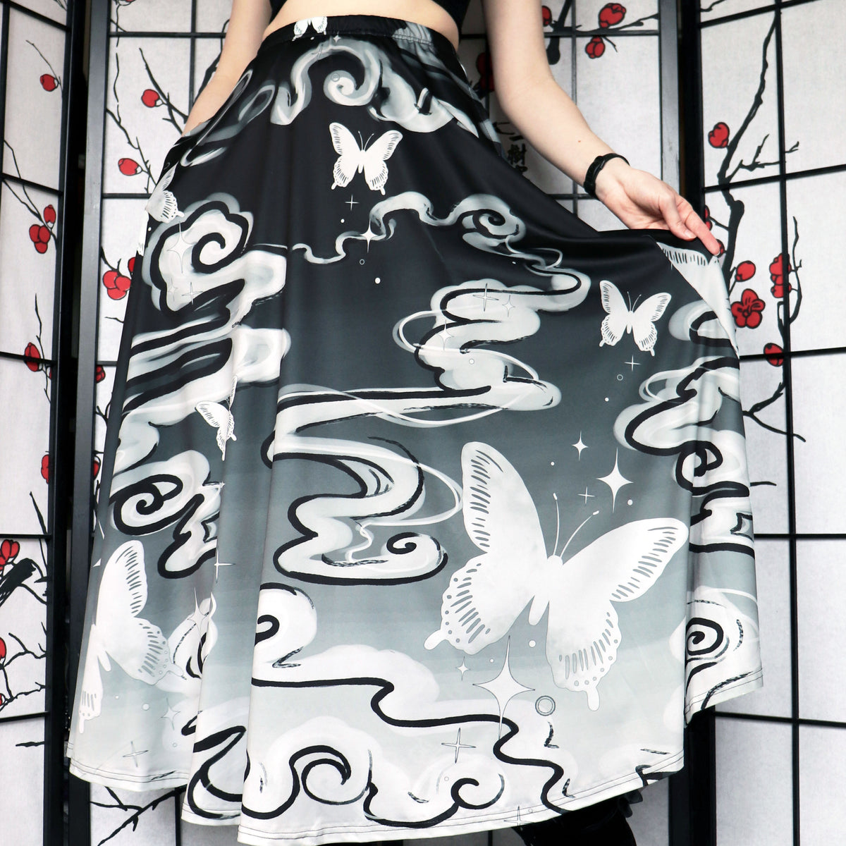 Efflorescence Maxi Skirt With Pockets (B, D Sizes Only) – Witch Vamp