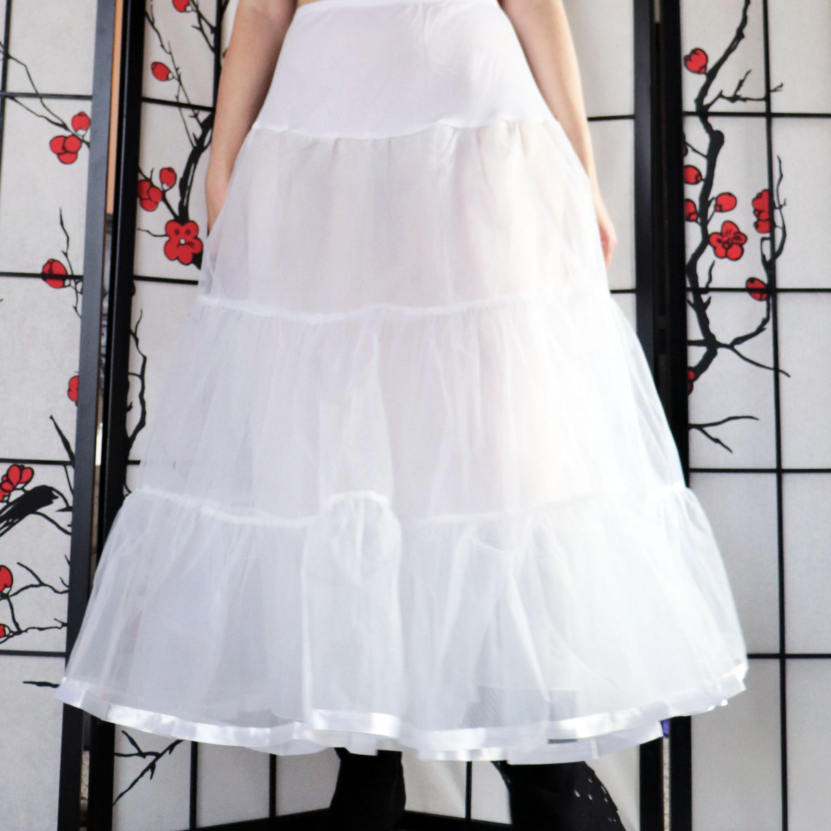 Petticoat for Skirts - Ankle Length - White – Witch Vamp